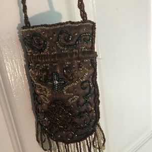 Bags | Vintage Small Beaded Purse Super Cute Boho Style | Poshmark